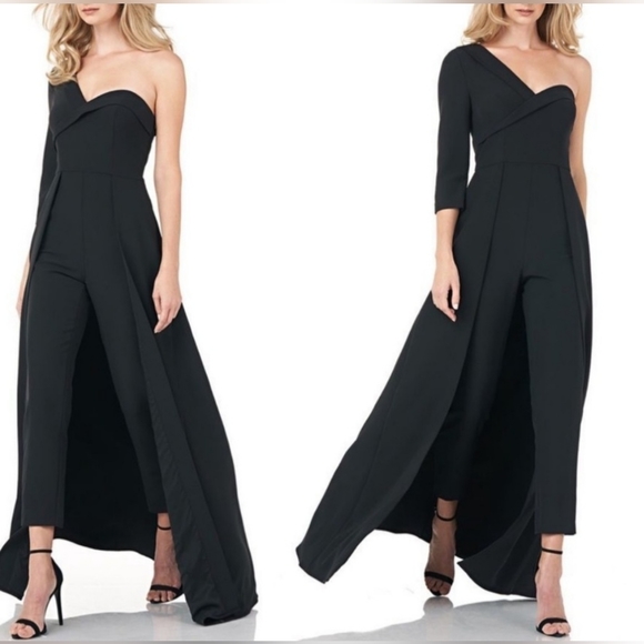 Kay Unger | Pants & Jumpsuits | Kay Unger Crepe Walk Thru Jumpsuit ...